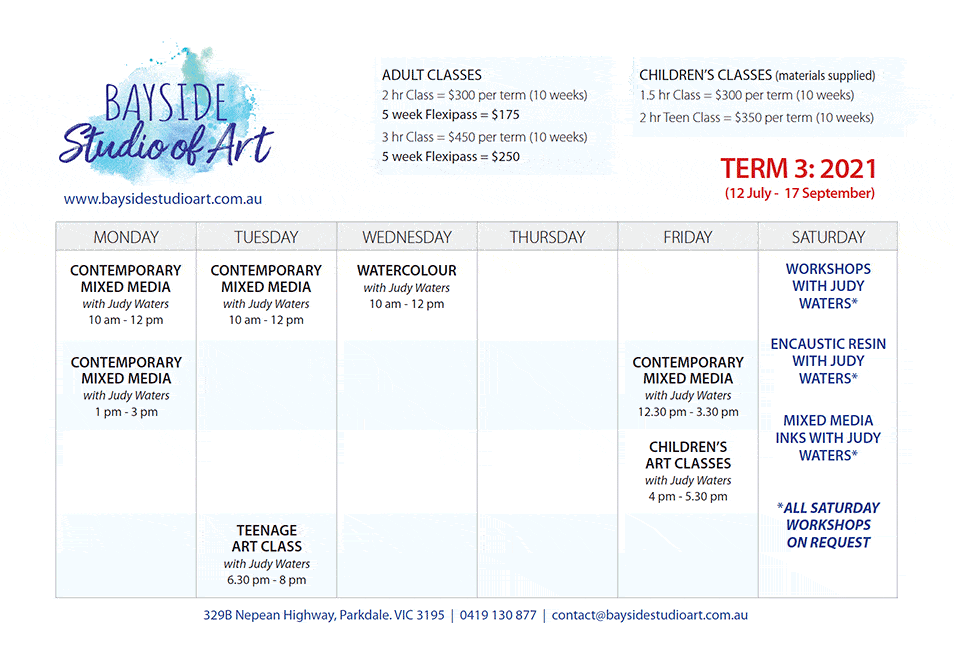 Bayside Studio Art – Art Classes for Adults and Children